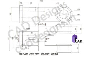 Steam Engine Cross Head Design in CATIA V5 with Drawing Sheet | CAD Designs
